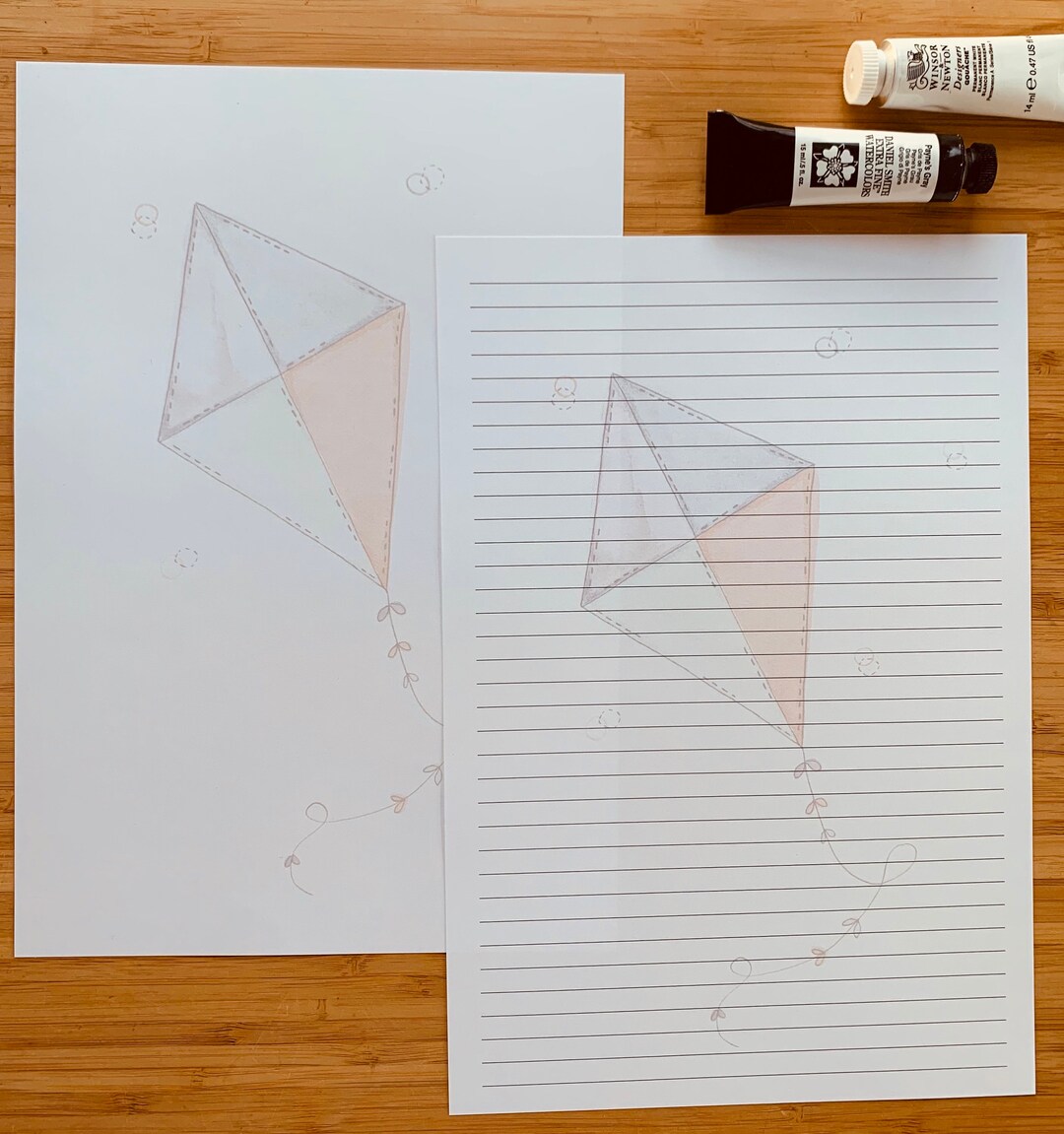 Kite Writing Paper and Envelopes, Letter Writing Set for Boys and Girls ...