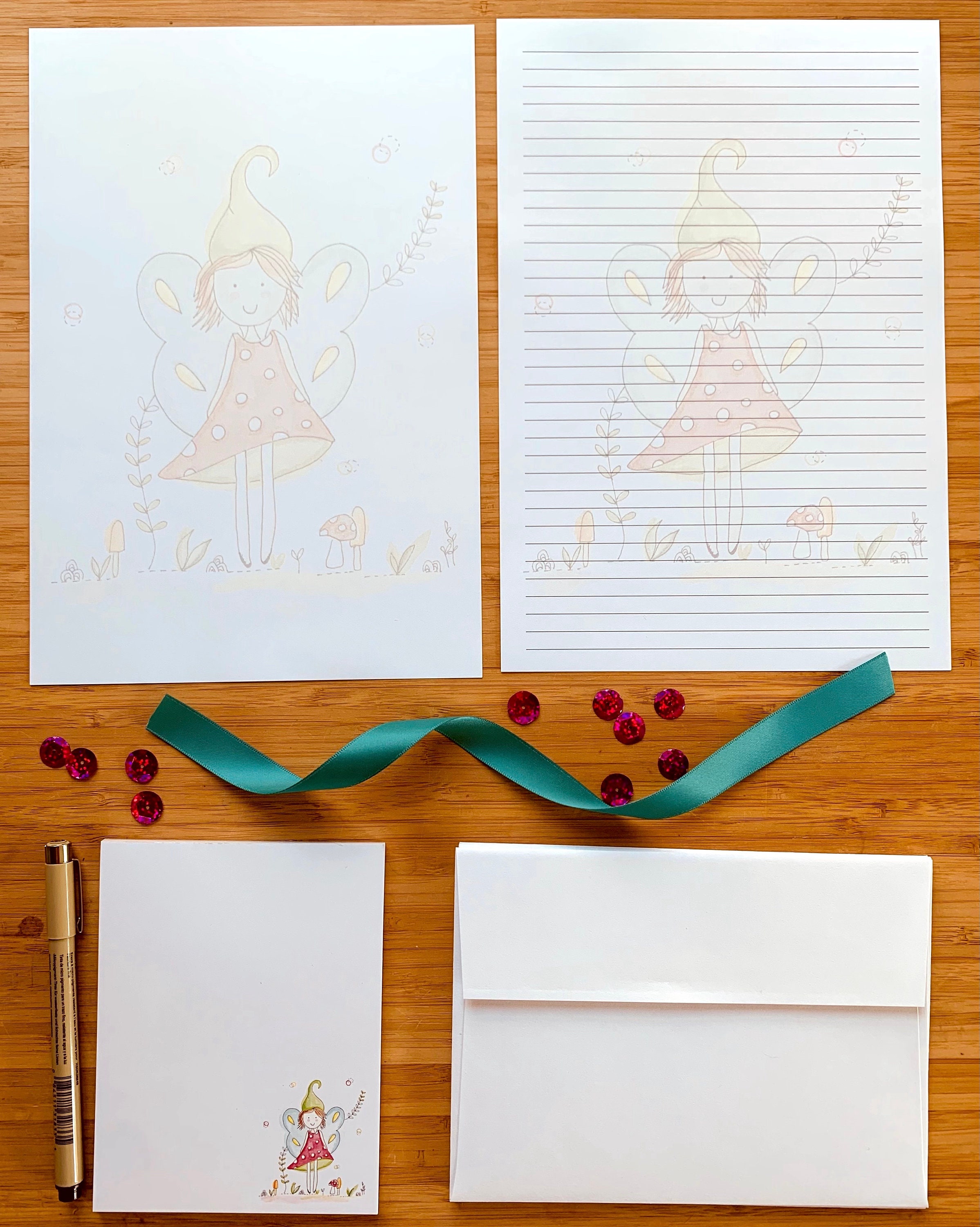 Fairy Stationery Set and Notepad, Letter Writing Set and Notepad for ...