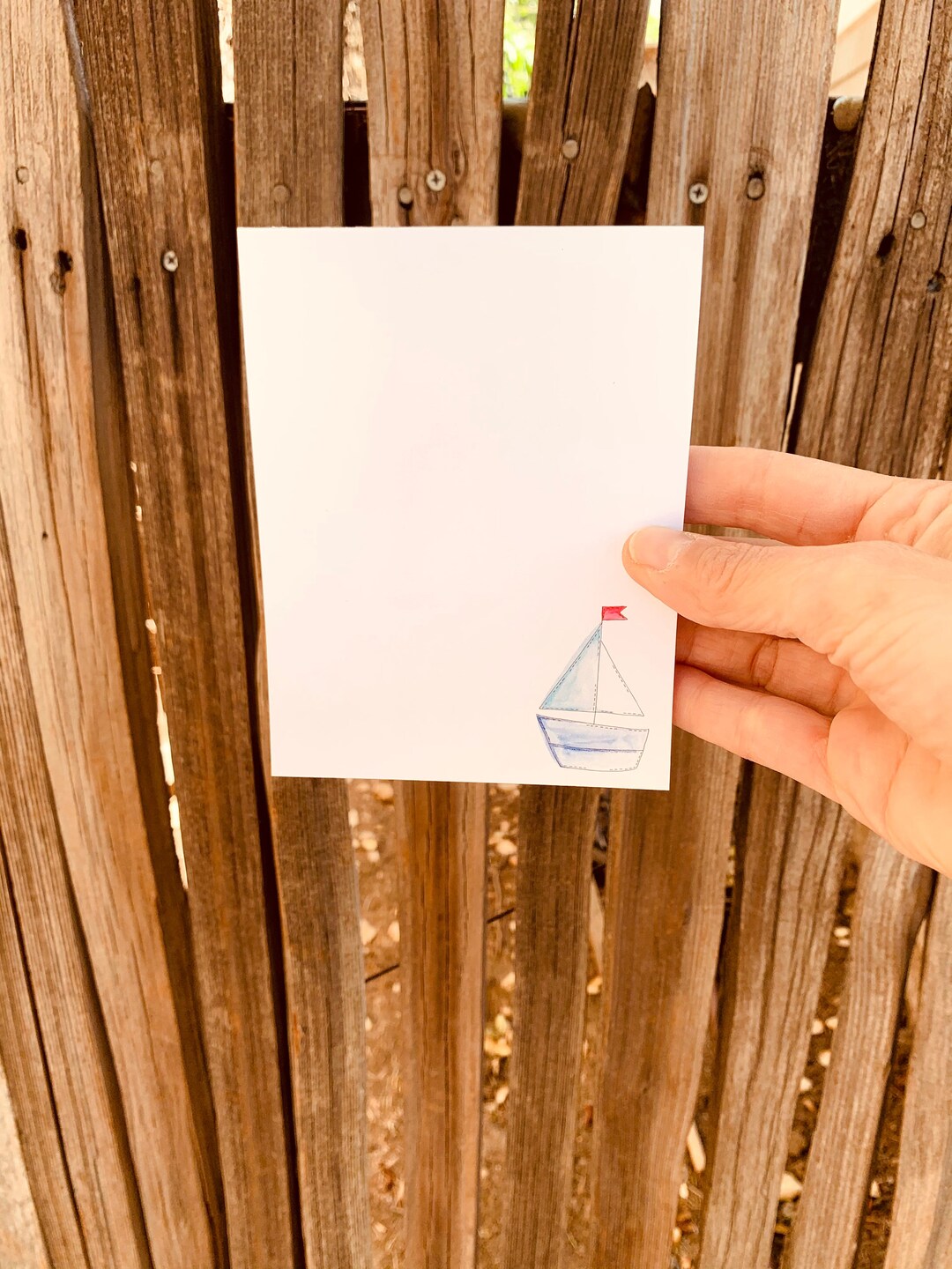 Watercolor Sailing Boat Notepad, Nautical Notepad, Notepad for Boys and ...