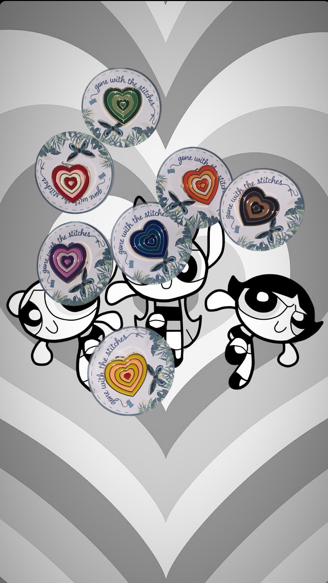 Powerpuff Heart Enamel Pins - Etsy