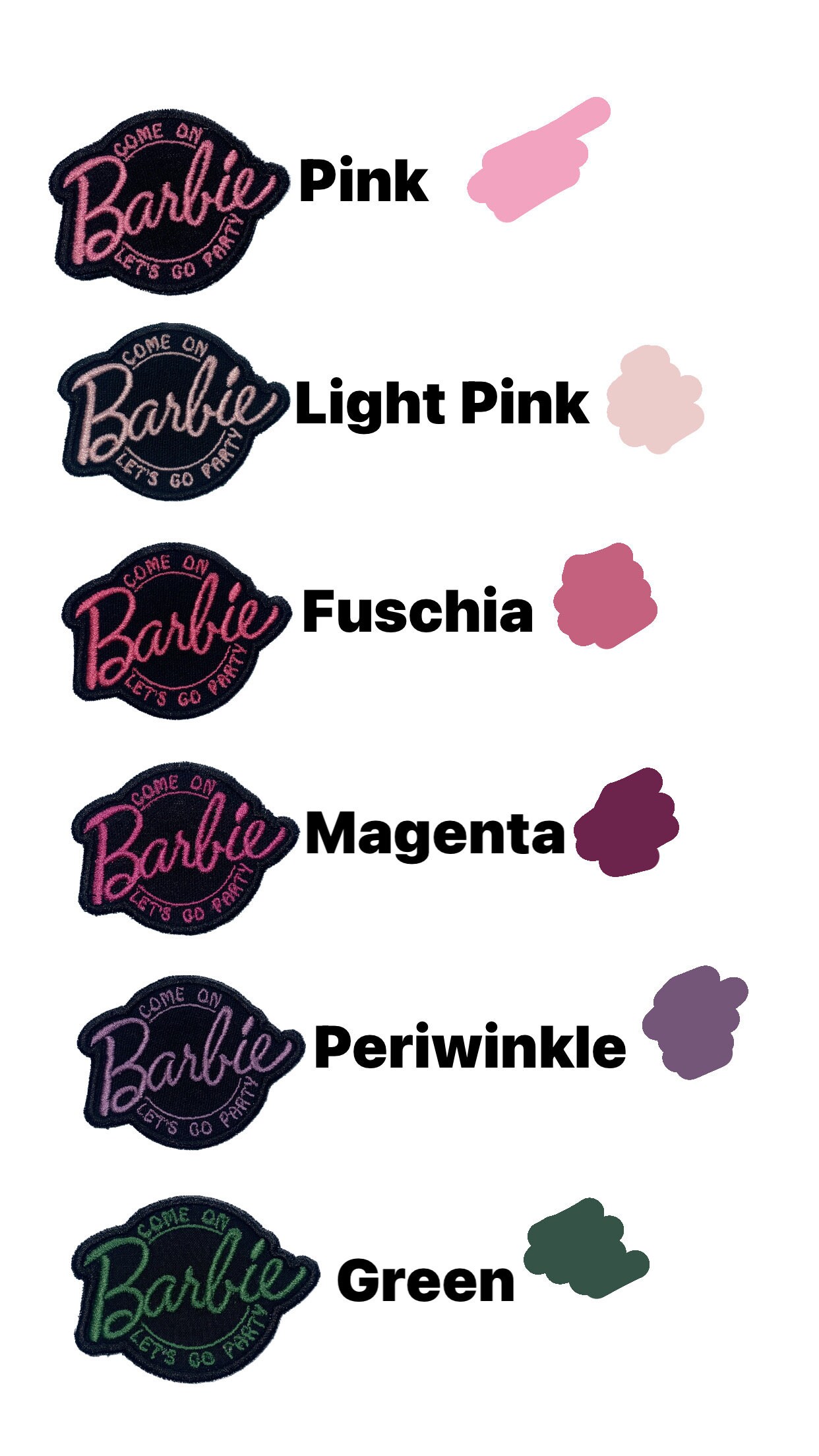 Barbie Embroidered Patches - Etsy