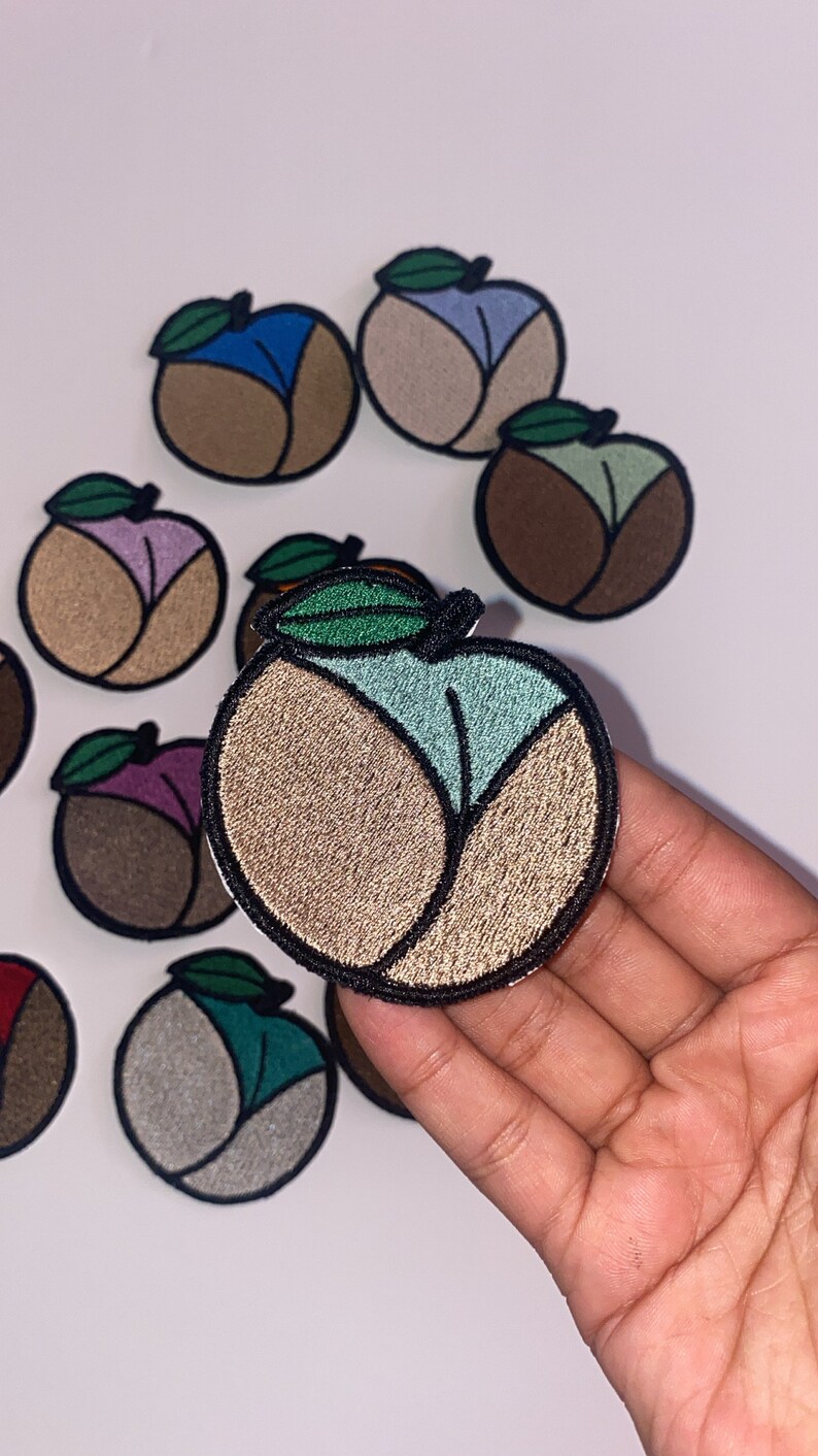 Peach Emoji Patches - Etsy