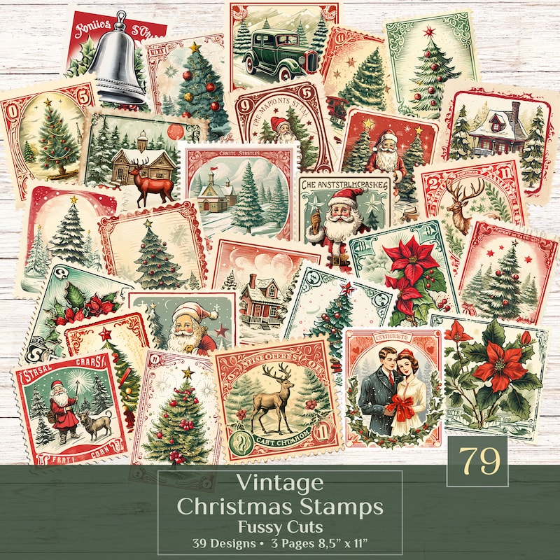 Vintage Stamp Large - Etsy