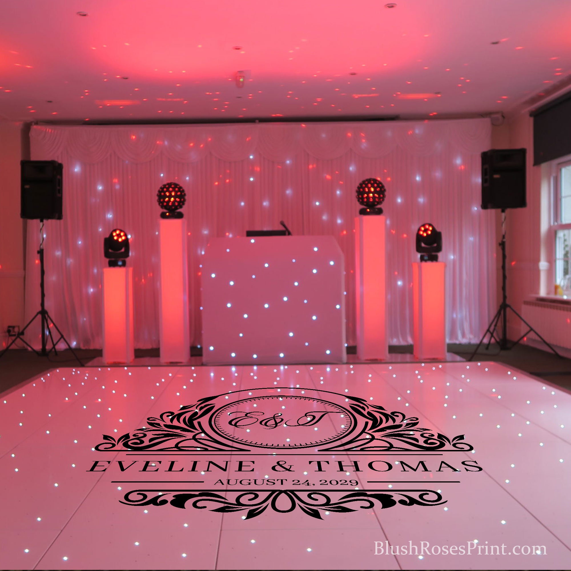 Monogram Dance Floor Sticker Vinyl Floor Sticker Wedding | Etsy Canada