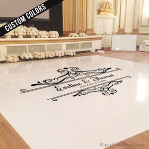 Personalized Wedding Dance Floor Sticker, Wedding Floor Monogram Mural ...