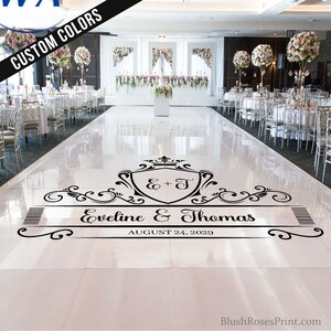 Monogram Dancing Floor Sticker, Wedding Floor Monogram, Vinyl Floor ...