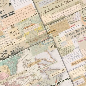 Vintage Ephemera Scrapbook Paper Pad, Old Newspapers Retro Photography ...