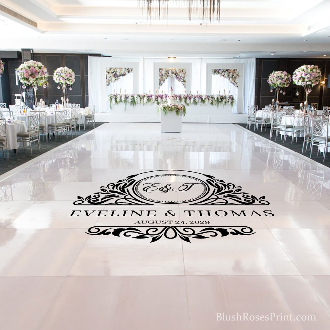 Monogram Dance Floor Sticker Vinyl Floor Sticker Wedding | Etsy Canada