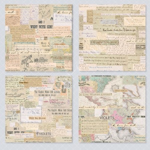 Vintage Ephemera Scrapbook Paper Pad, Old Newspapers Retro Photography ...