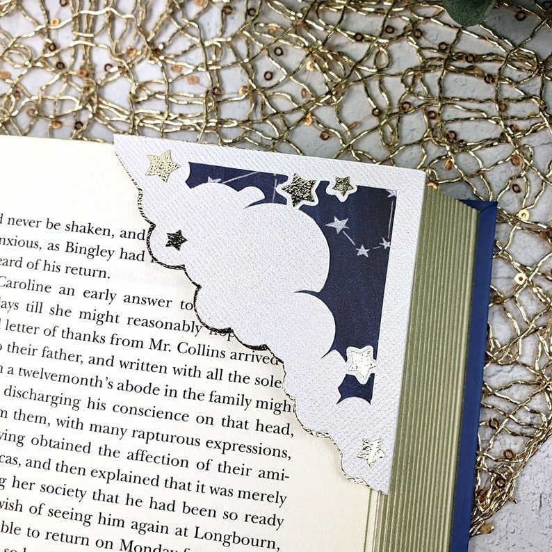 Night Sky Corner Bookmark: Personalized Constellation Reader Gift - Etsy