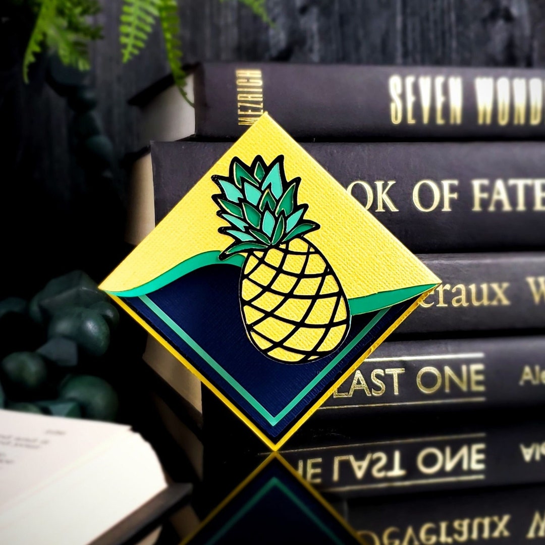 Pineapple Paper Corner Bookmark, Reader Gift, Book Lover Page Marker ...
