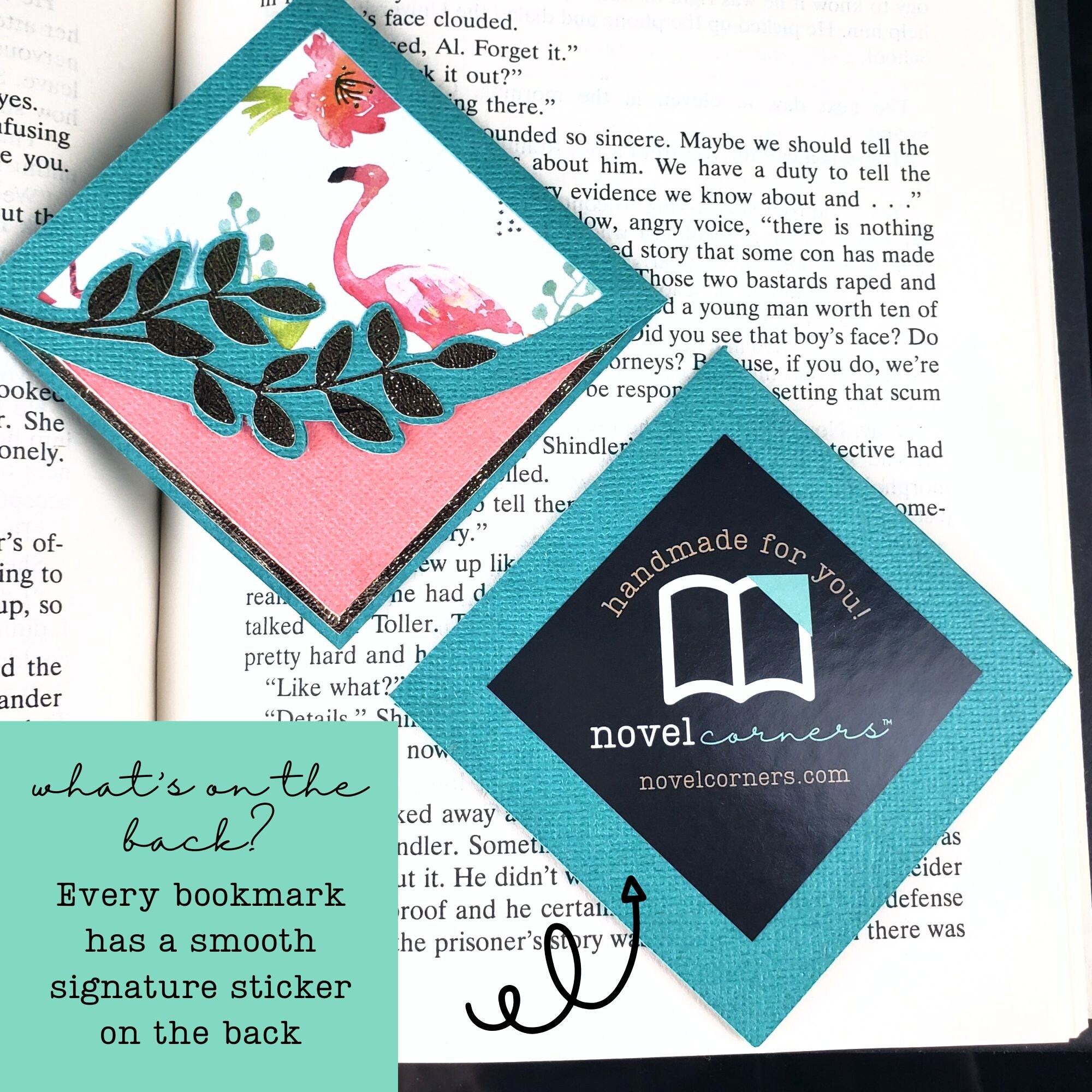 Blue Misty Mountain Bookmark: Novel Corner Paper Bookmarker - Etsy
