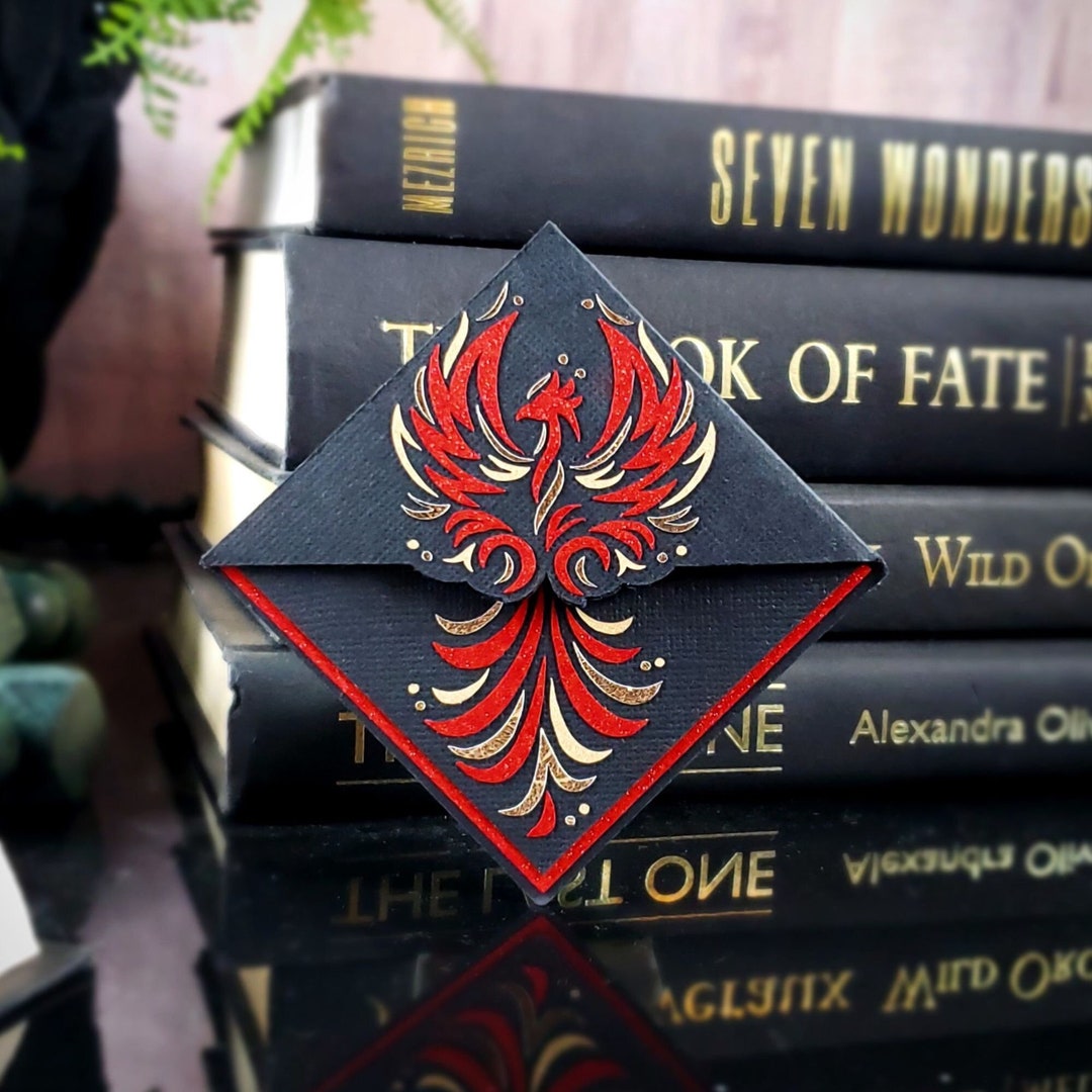 Phoenix Corner Bookmark, Page Corner Bookmark, Personalized Bookmark ...