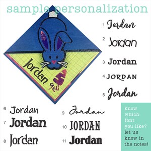 Blue Bunny Paper Corner Bookmark, Reader Gift, Personalized Bookmark ...