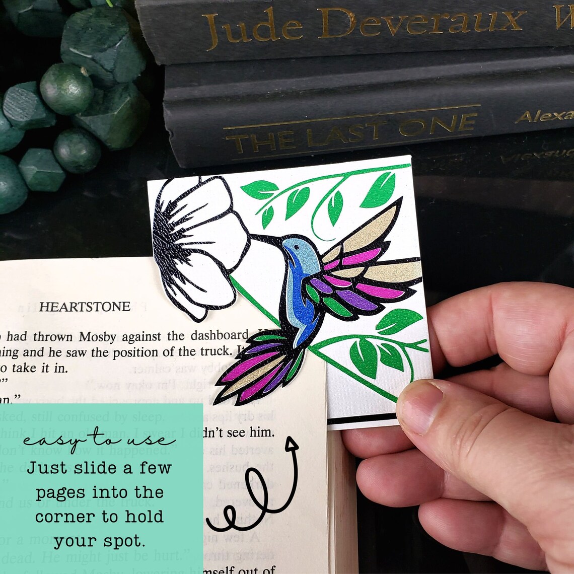Hummingbird Corner Bookmark, Page Corner Bookmark, Bird Bookmark ...