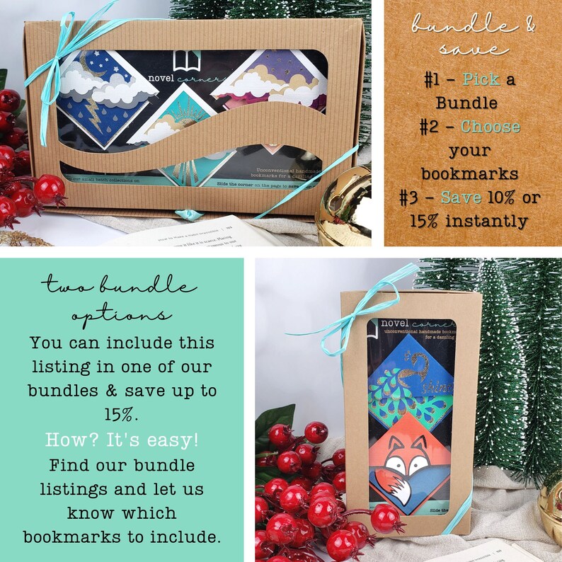 Birch Birds Paper Corner Bookmark Reader Gift Book Lover - Etsy