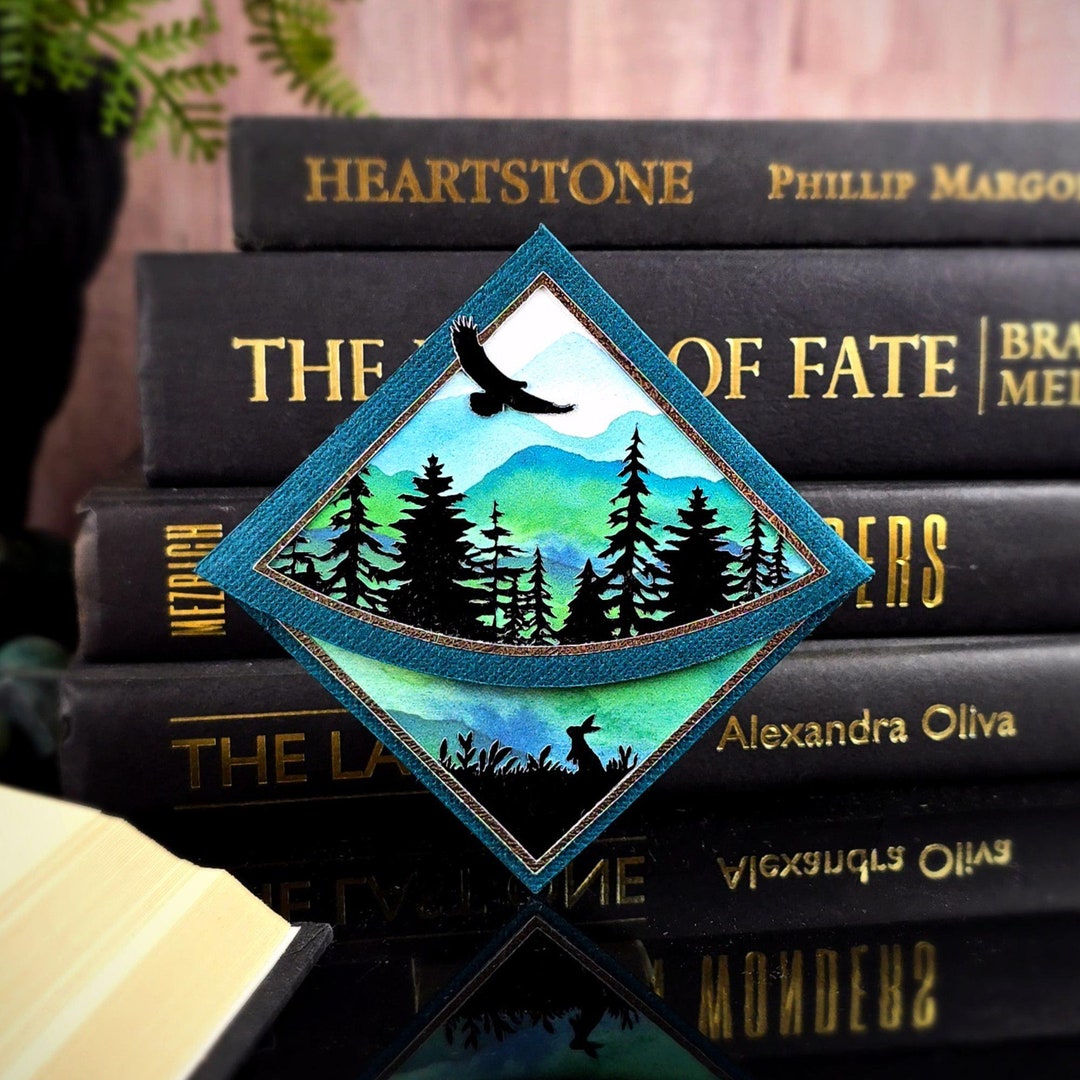 Forest Pine Trees Corner Bookmark, Reader Gift, Book Lover Accessories ...