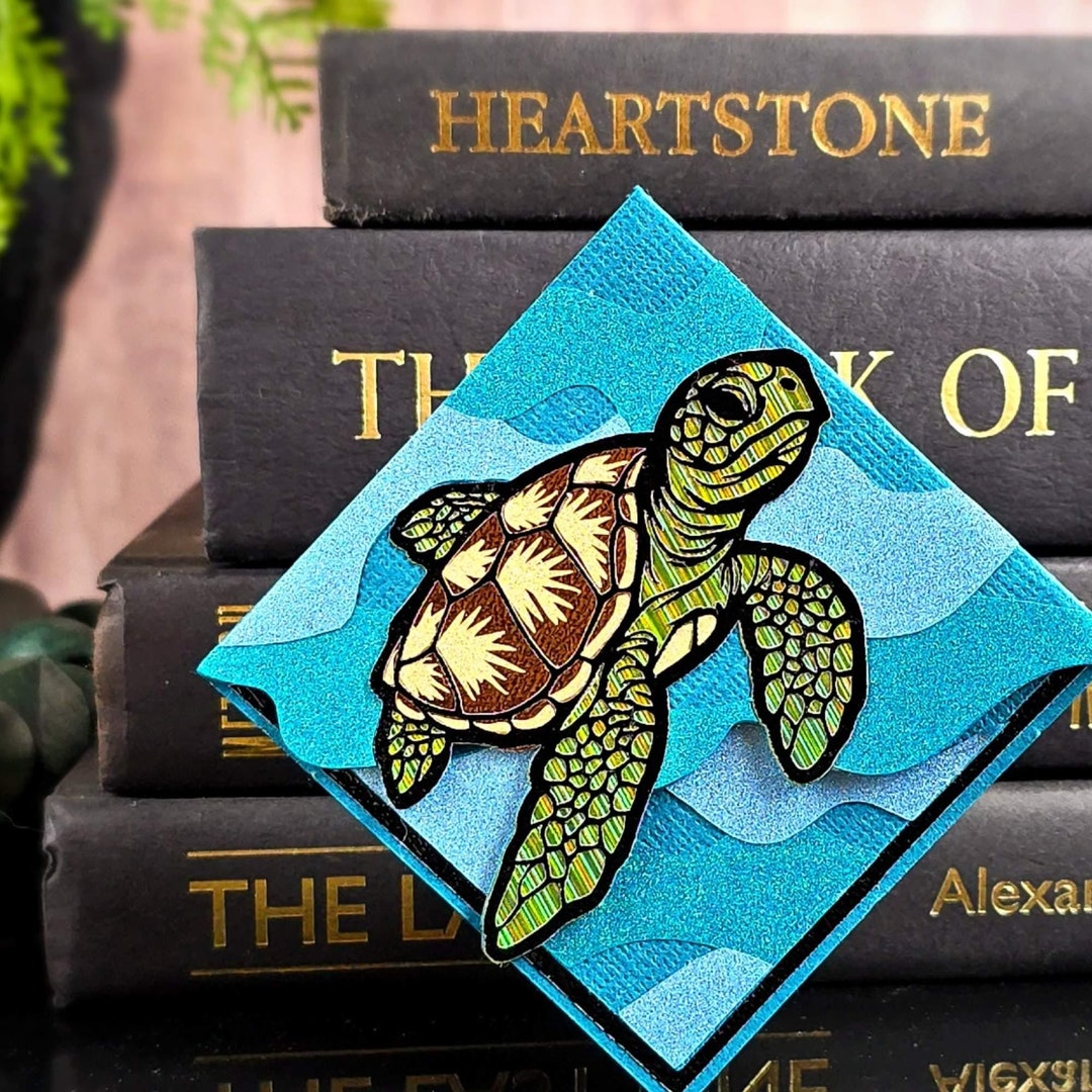 Sea Turtle Corner Bookmark, Ocean Bookmark, Sea Creature Bookmark ...