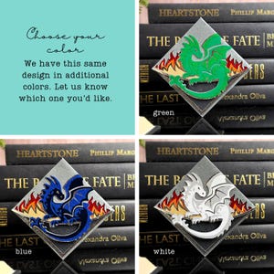 Dragon Flames Corner Bookmark: Fantasy Book Lover Gift - Etsy