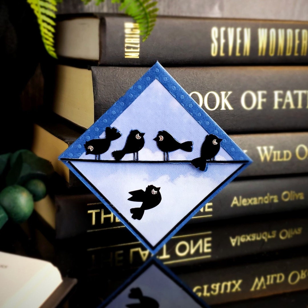 Birds on a Wire Corner Bookmark, Reader Gift, Book Mark, Custom Gifts ...