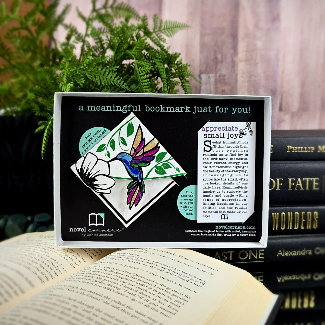 Hummingbird Corner Bookmark Gift Set, Bookmark Gift Set, Unique Reader ...