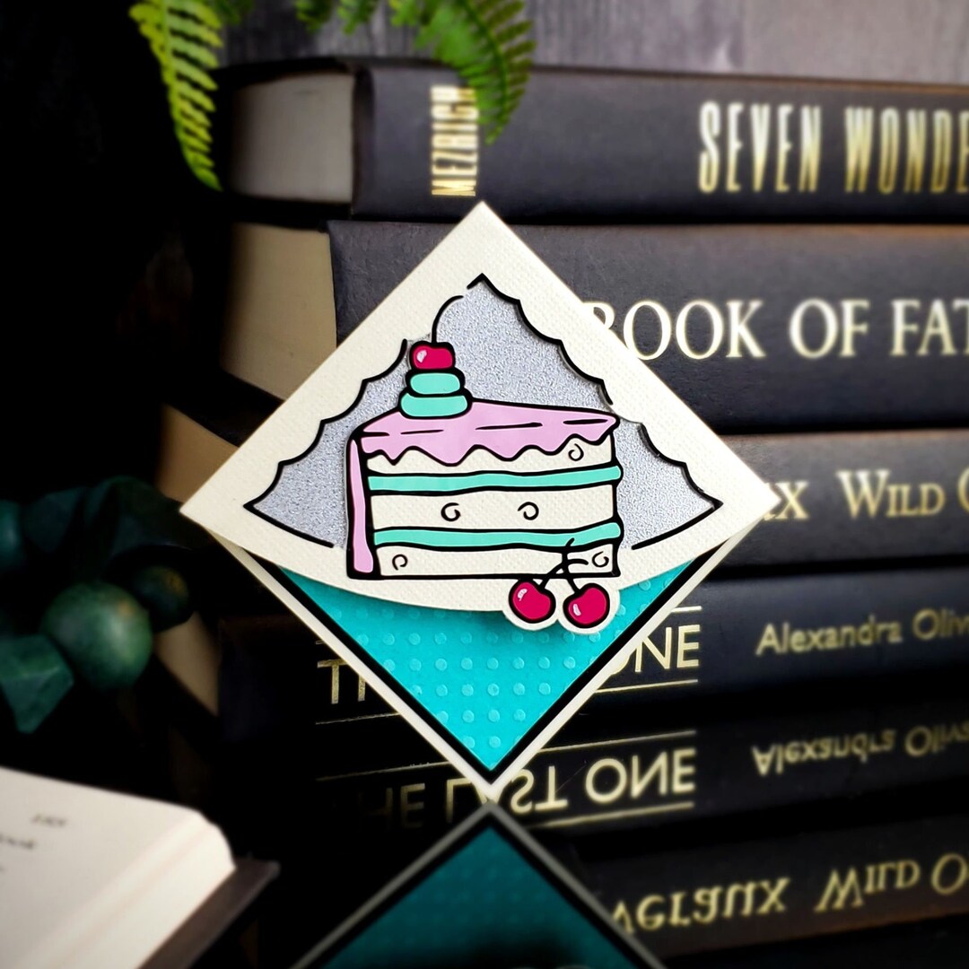 Cartoon Cake Slice Paper Corner Bookmark, Reader Gift, Book Lover Kids ...
