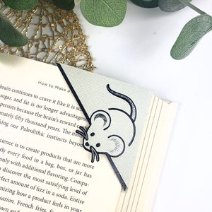 Mouse Cheese Paper Corner Bookmark, Reader Gift, Personalized Bookmark ...