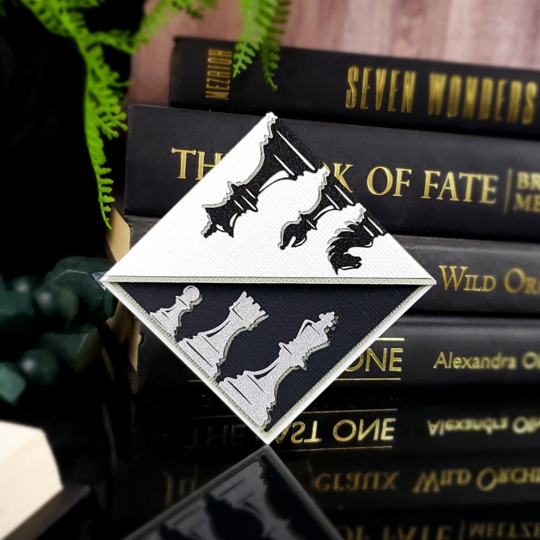 Chess Corner Bookmark, Page Corner Bookmark, Chess Piece Bookmark ...