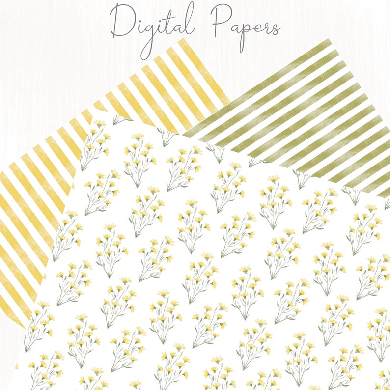 Watercolor Flowers, Spring Flowers, Garden Clipart and Digital Paper - Etsy