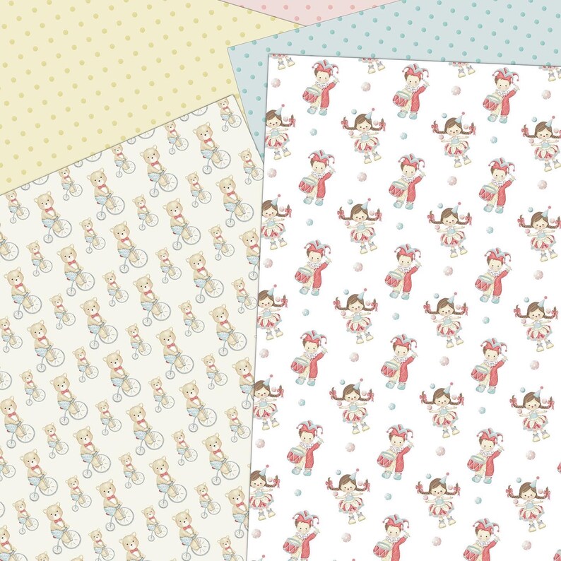 Circus Digital Papers - Etsy