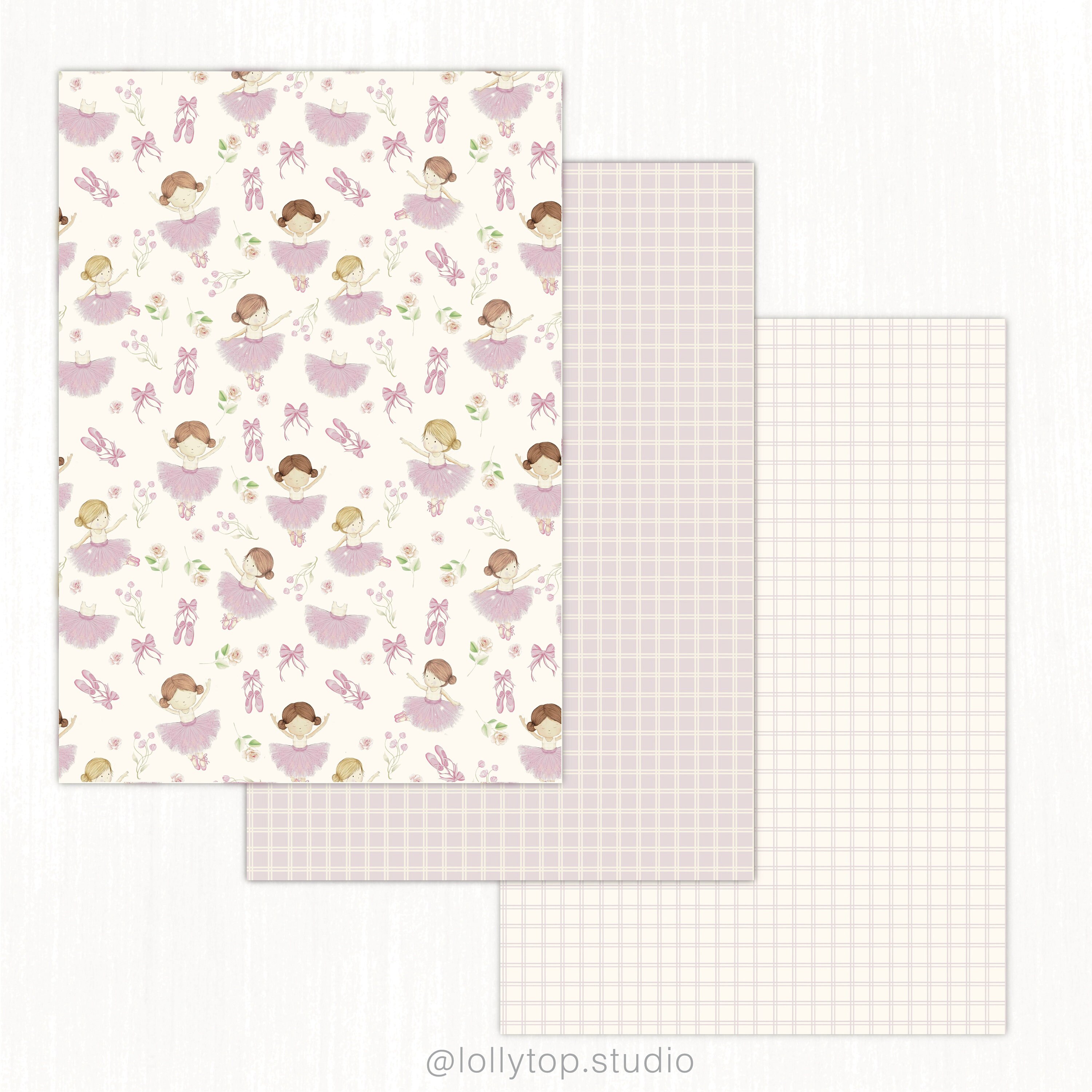 Ballerina Ballet Digital Paper - Etsy