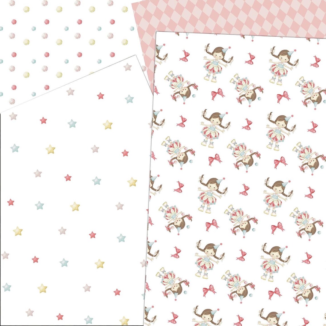 Circus Digital Papers | Etsy