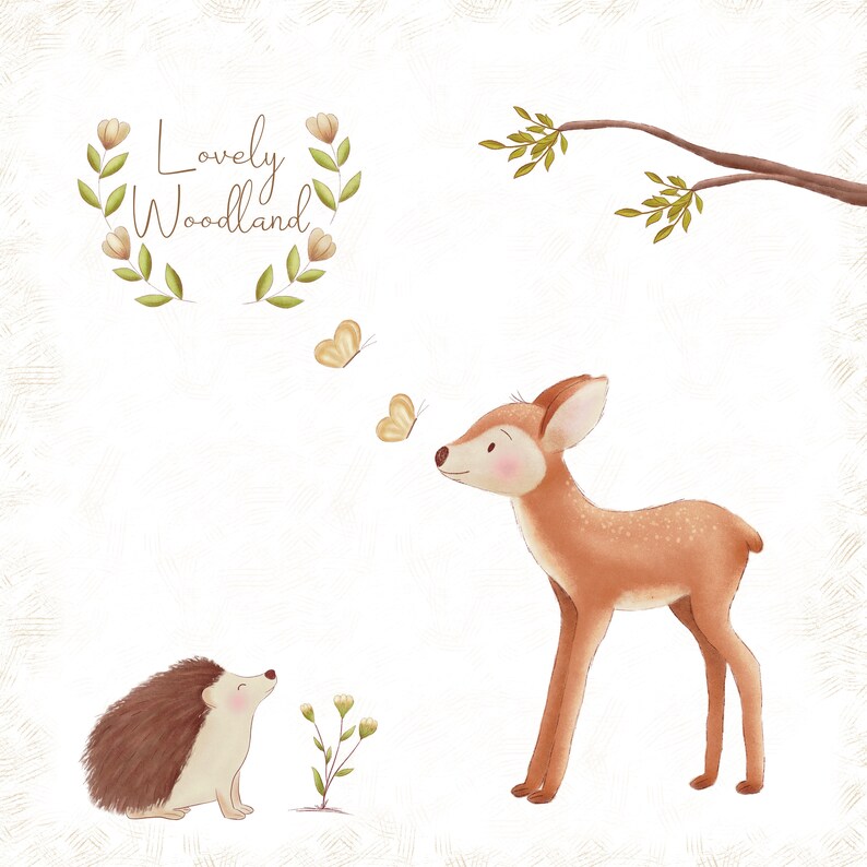 Lovely Cute Woodland Clipart's | Etsy