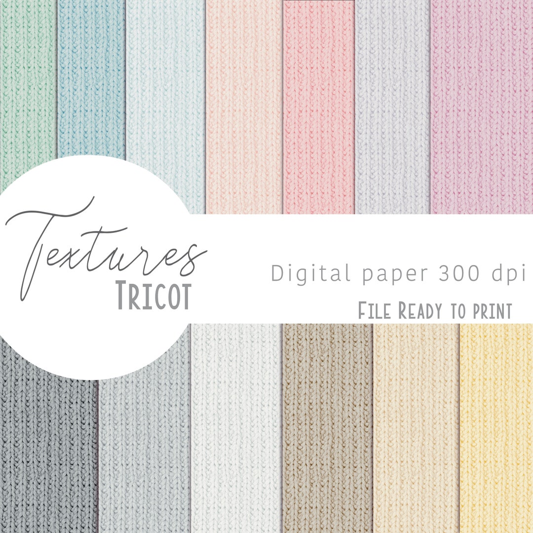 Digital Paper - Textures: Tricot - Etsy