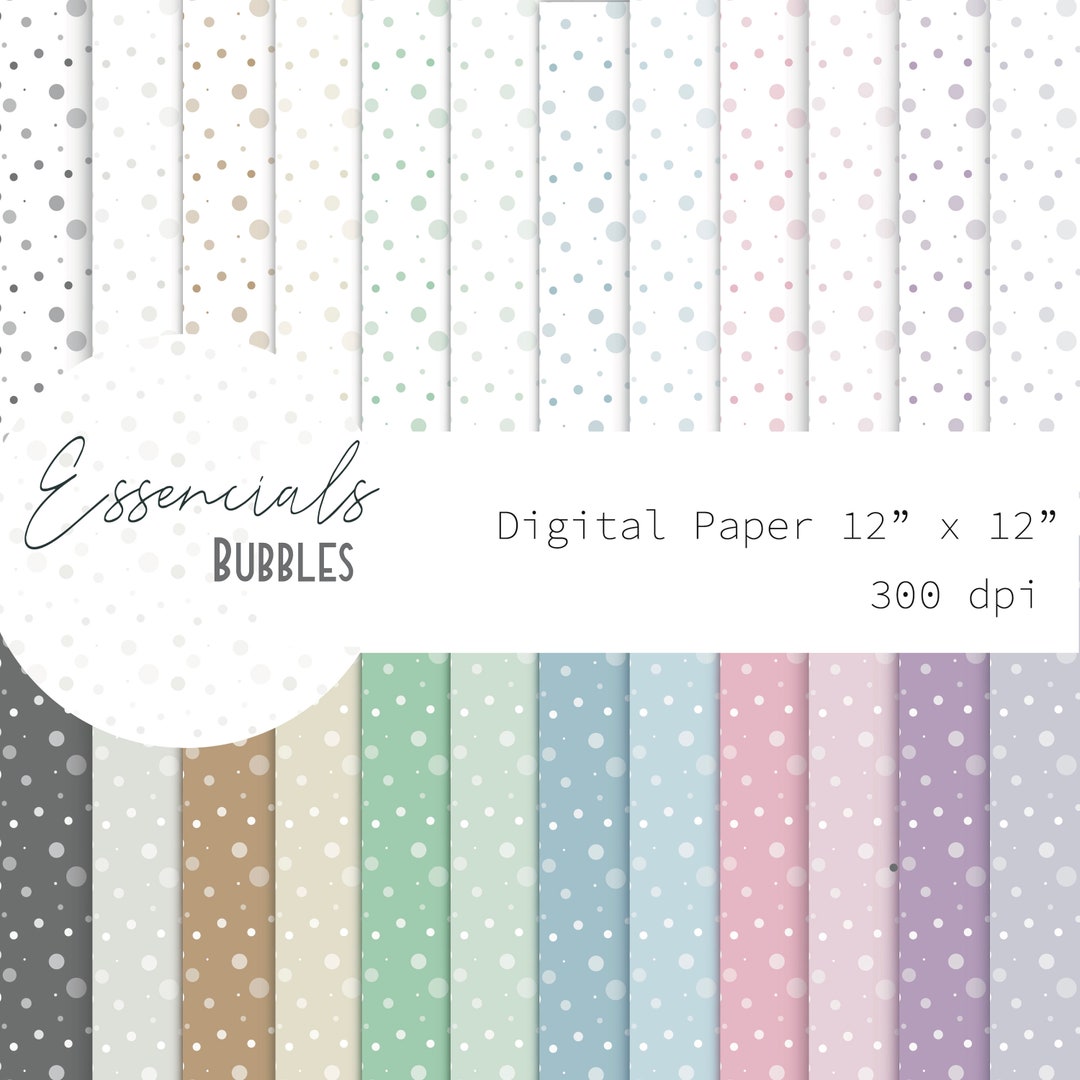 Digital Paper - Essencials: Blubbles - Etsy Portugal