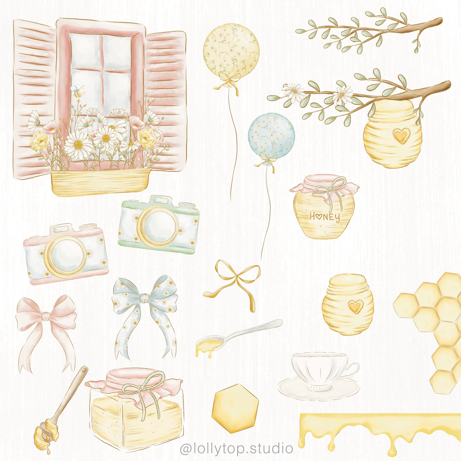 Bee Cute Bee Watercolor Clipart - Etsy