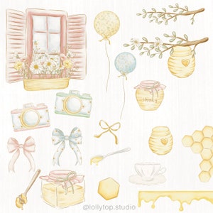 Bee - Cute Bee Watercolor Clipart - Etsy