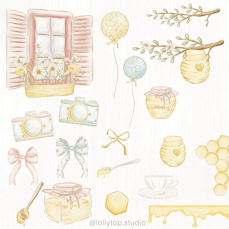 Bee Cute Bee Watercolor Clipart - Etsy