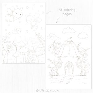 Fairy Garden - Coloring Pages - Etsy