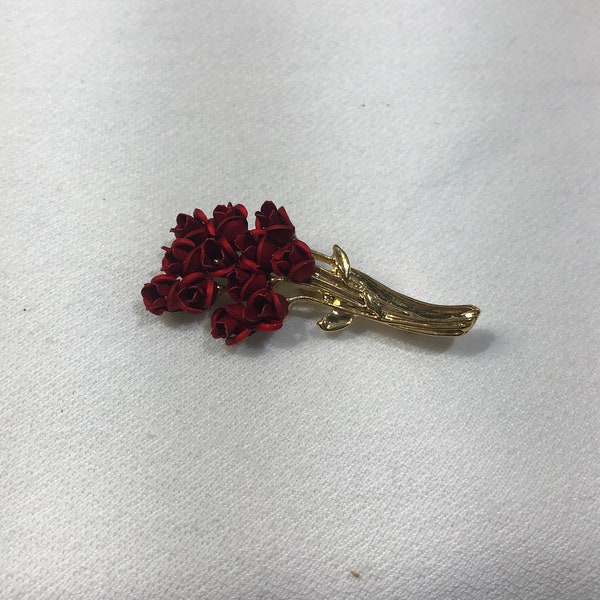Red Brooch Bouquet - Etsy