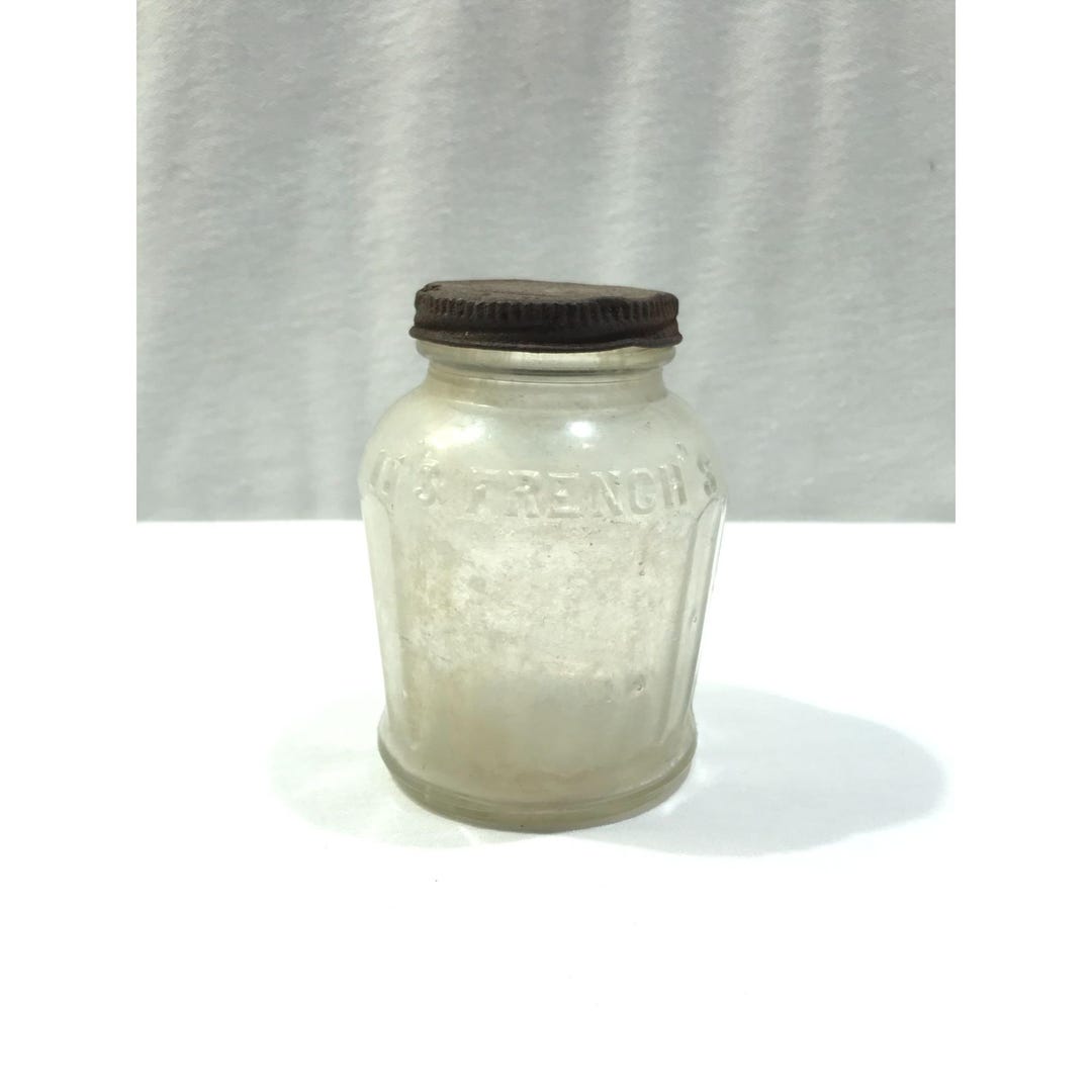 Vintage It's French's Mustard Jar, Clear Glass With Metal Screw Top Lid ...