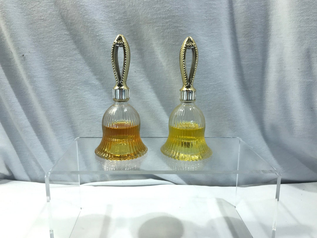 Avon Bell Bottle Set, Pair of Bell Shaped Bottles for Cologne, 1970's ...