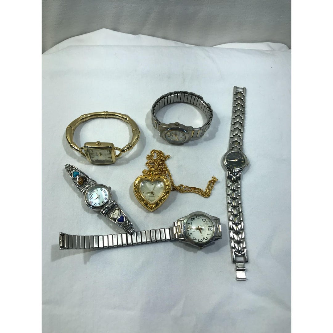 Vintage Watch Lot, 6 Non-working Watches, Novelle, Milan, Geneva ...