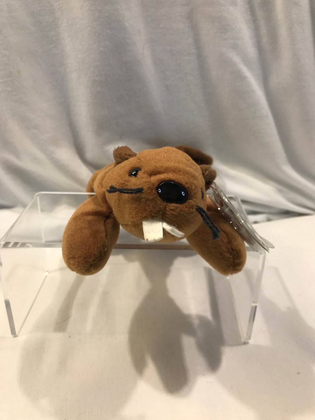 Ty Beanie Baby, Bucky the Beaver, 1995 Bean Bag Plush Toy, PVC Pellets ...