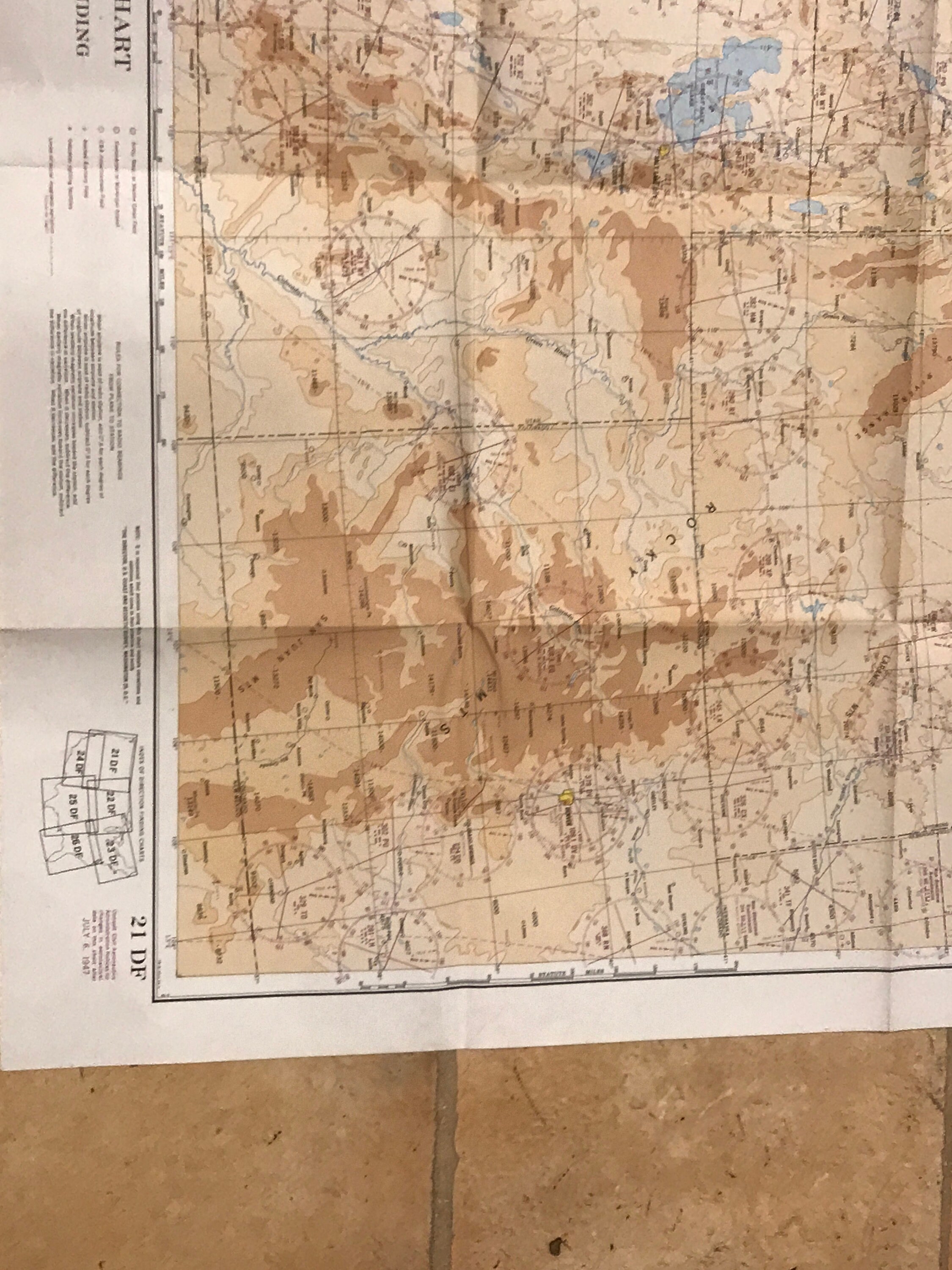Vintage Aeronautical Chart 1940s Era Map Charts for Pilots | Etsy