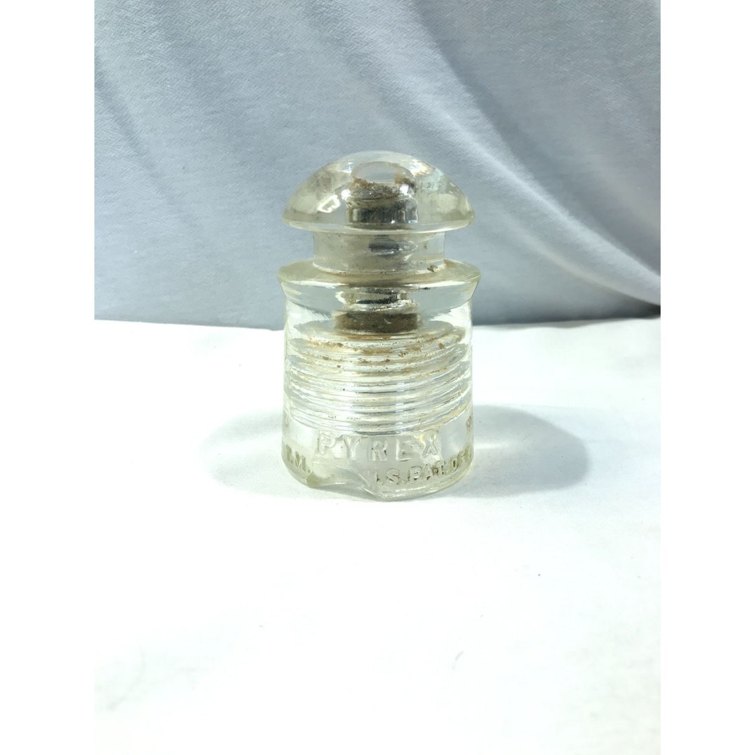 Glass Insulator Vintage Pyrex Clear Glass Heavy Insulator - Etsy