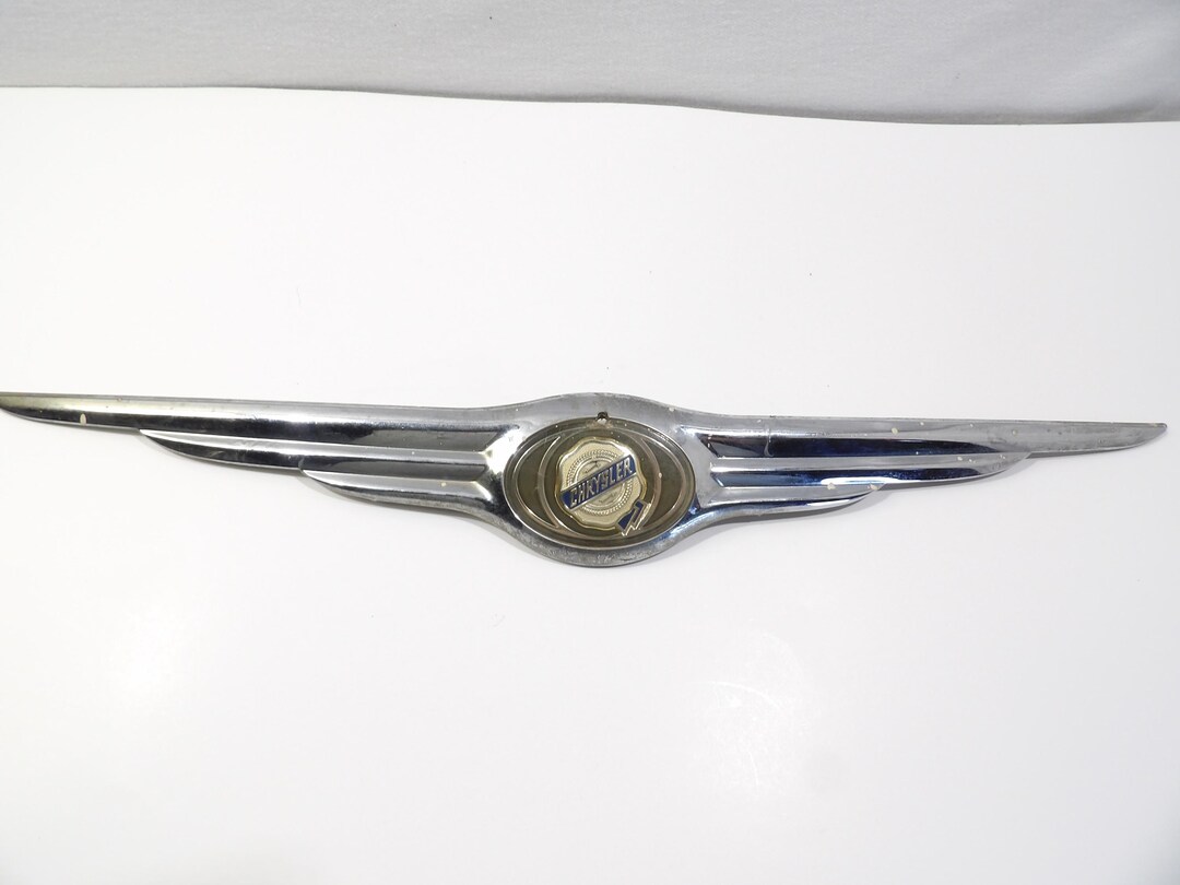 Chrysler Wing Emblem, Hood Badge Logo Hood Ornament, Unrestored, 17.25 ...
