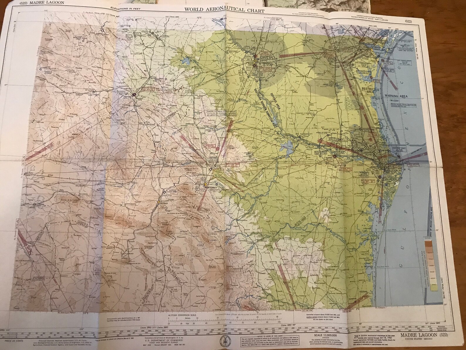 Vintage Aeronautical Chart 1950s 1960s Era Flight Map Charts - Etsy