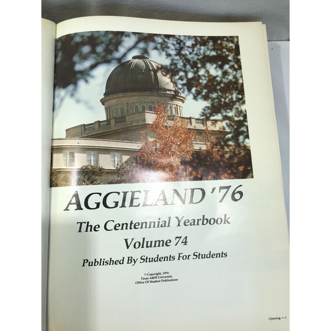 Aggieland 76', 1978 Texas A & M University Yearbook, Hardcover, College ...