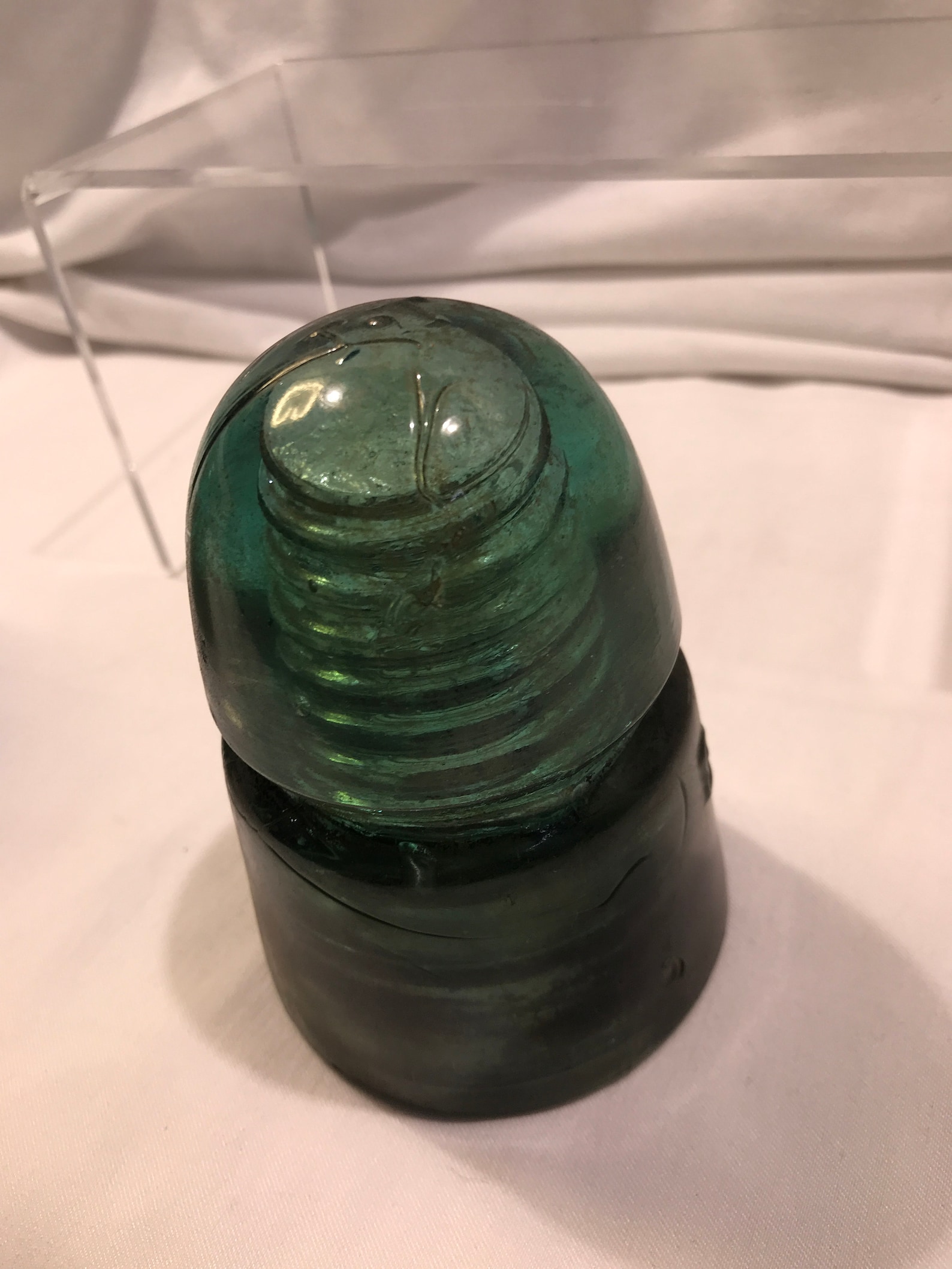 Glass Insulators Heavy Clear Dark Green Glass Vintage Set - Etsy
